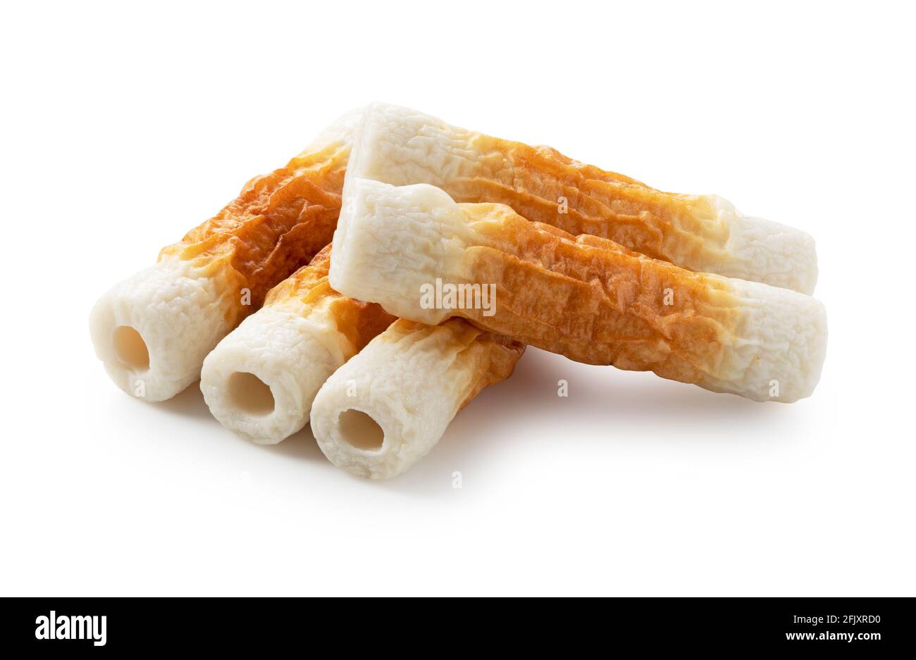 Lots of Japanese chikuwa placed on a white background Stock Photo - Alamy