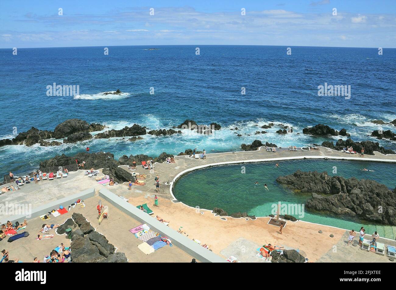 The natural swimming pools with sea water. Porto Moniz, Madeira island. Portugal Stock Photo - Alamy
