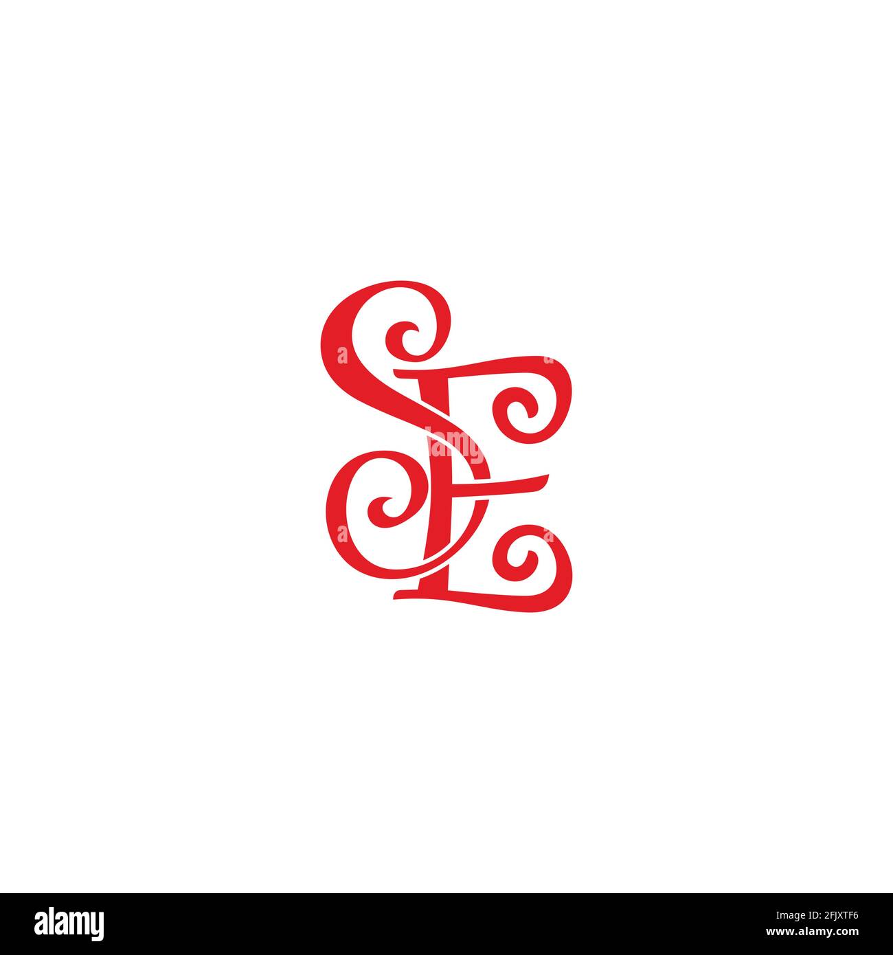 letter se linked red ribbon logo vector Stock Vector Image & Art - Alamy