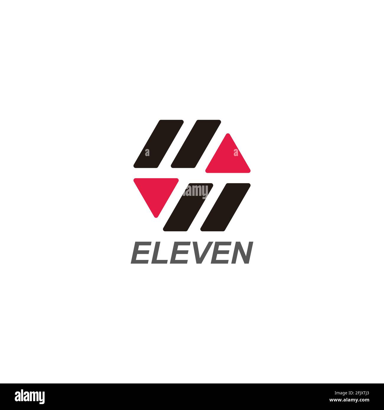 two eleven symbol geometric hexagonal logo vector Stock Vector Image ...