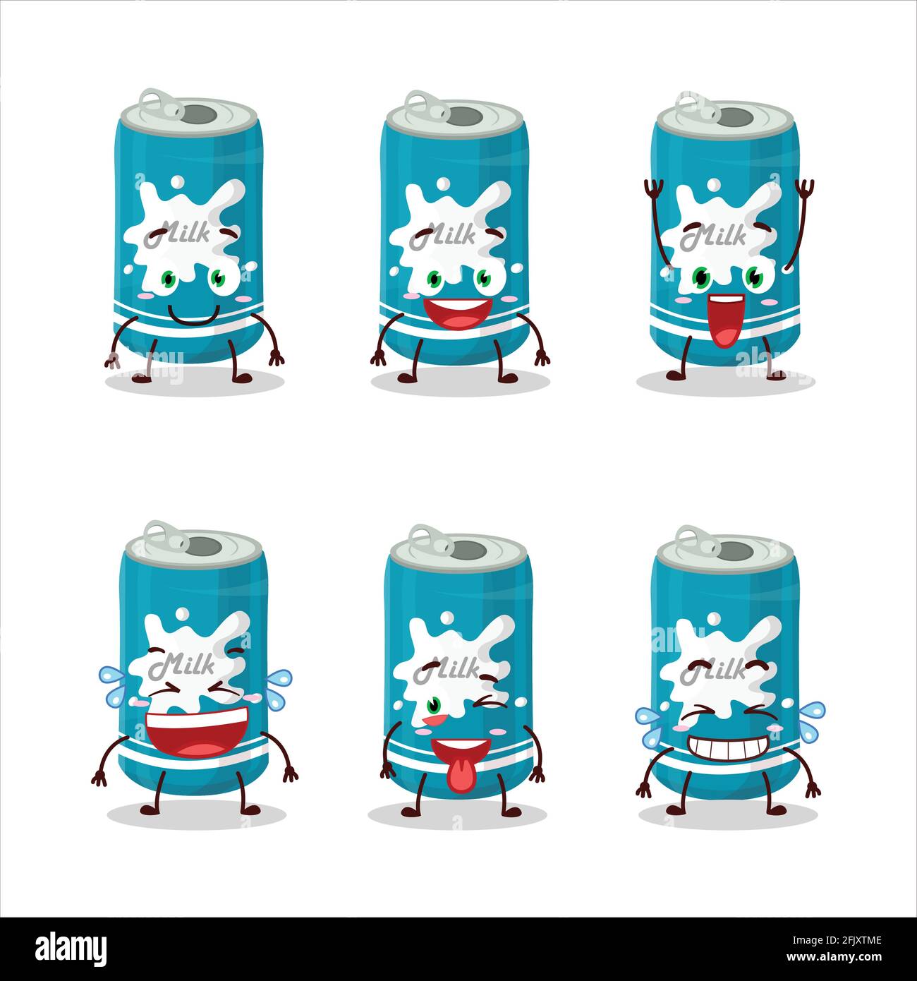 Cartoon character of milk can with smile expression. Vector ...