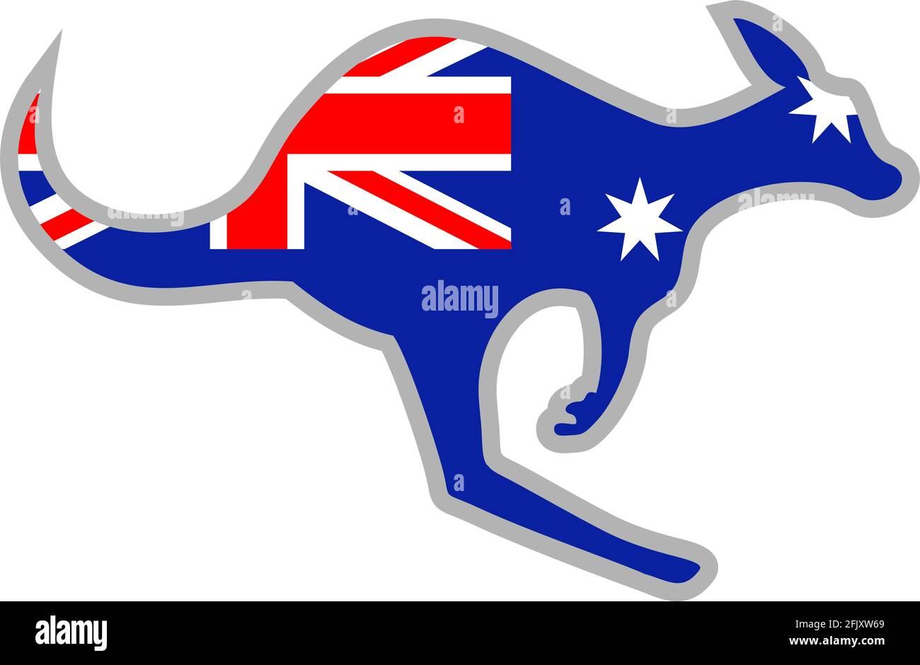 Flag kangaroo australian Stock Vector Image & Art - Alamy