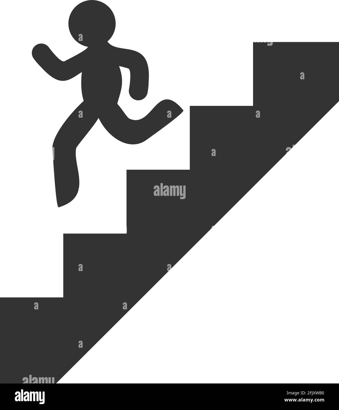 Person going down stairs icon hi-res stock photography and images - Alamy