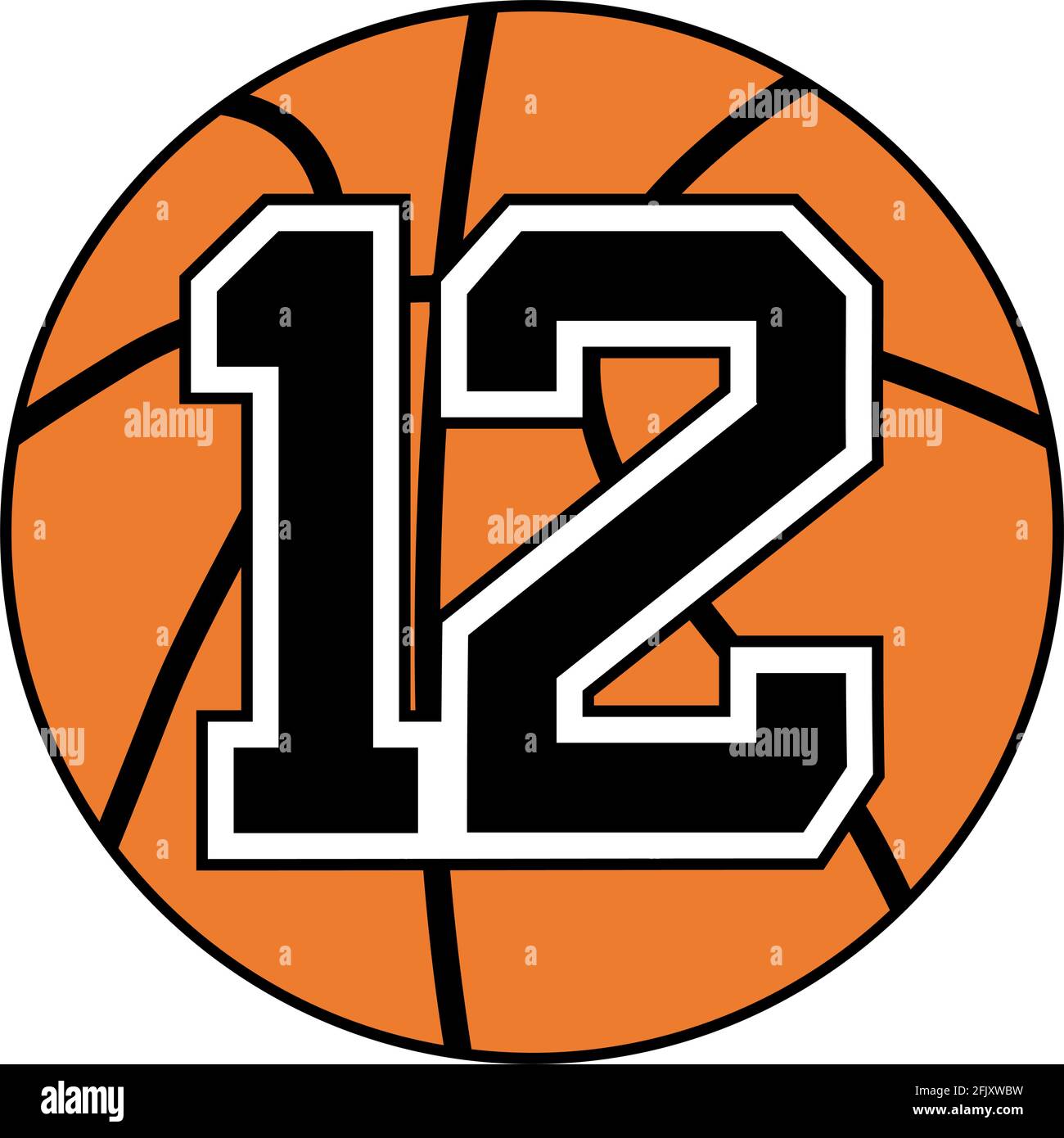 Number 12 twelve Stock Vector Images - Alamy