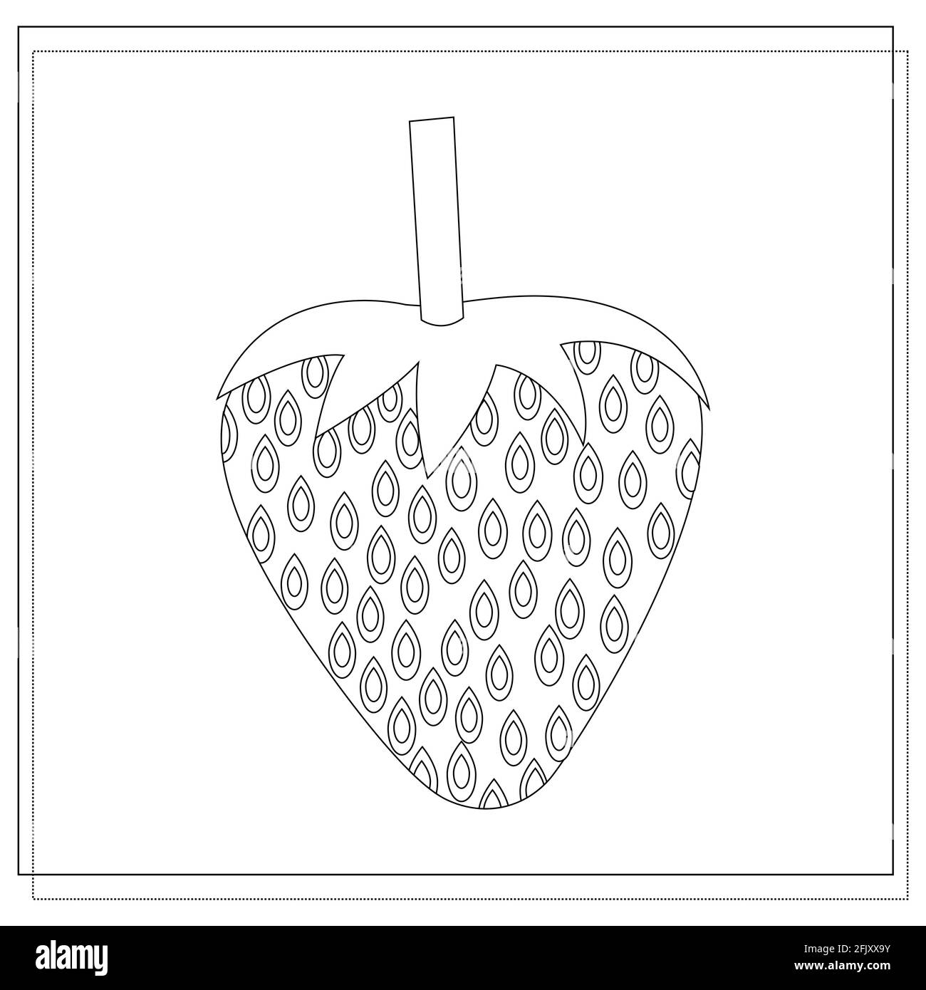 Page of the coloring book, strawberry. sketch. Coloring book for kids ...