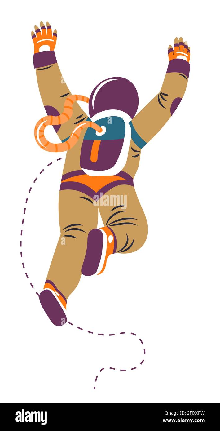 Cosmonaut flying in outer Cut Out Stock Images & Pictures - Alamy