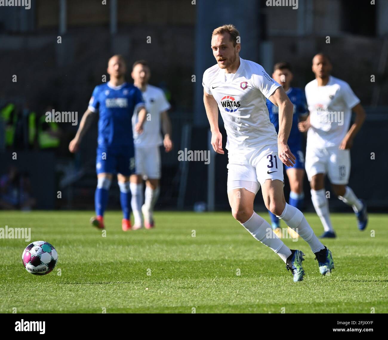 Karlsruhe, Germany. 26th Apr, 2021. Football: 2. Bundesliga, Karlsruher ...