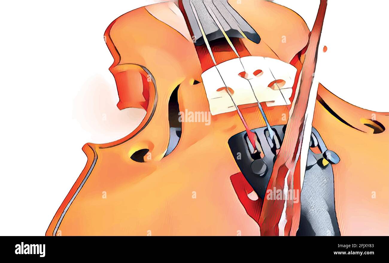 Violin close up instrument detail Stock Vector Images - Alamy