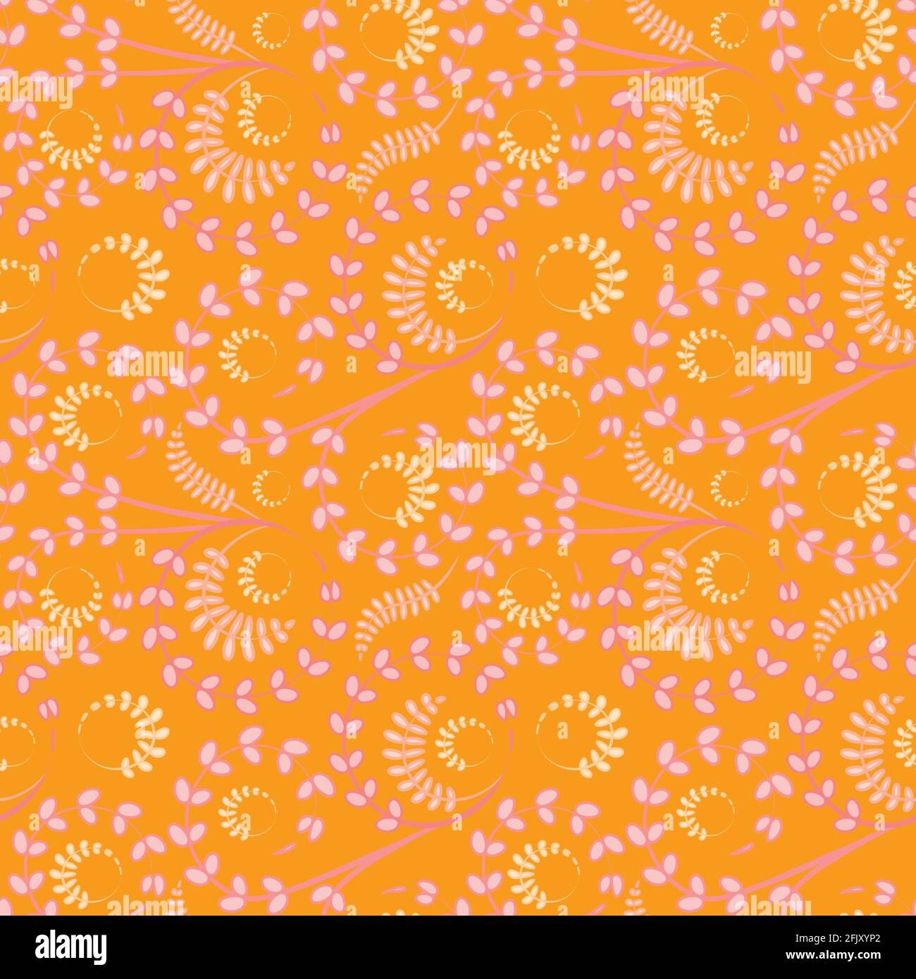 Seamless texture, pattern on a square background - flowers and leaves ...