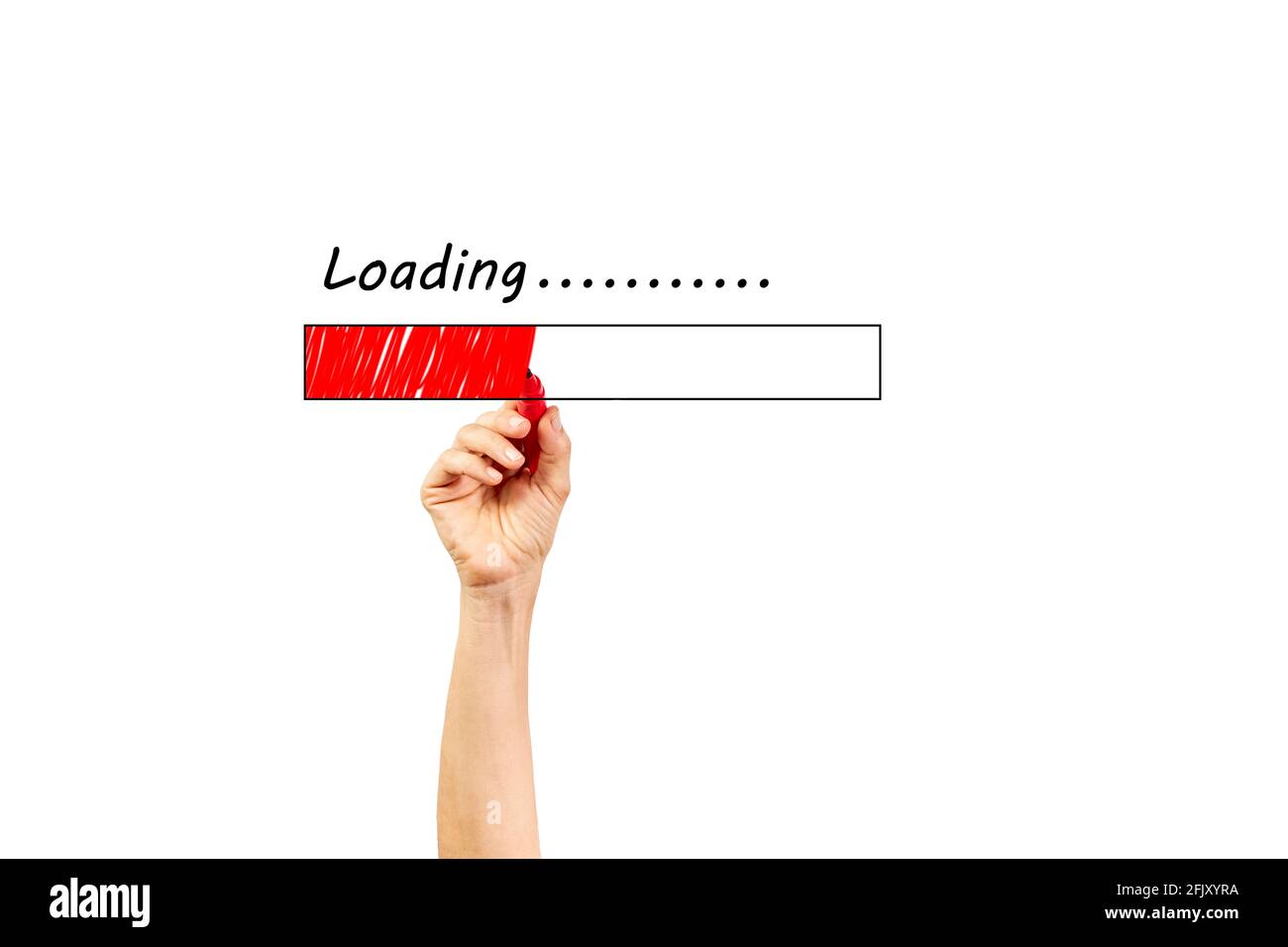 Download progress bar on red hi-res stock photography and images - Alamy