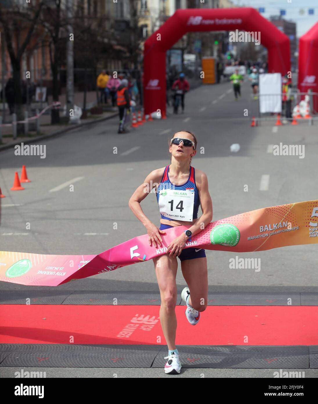 Non Exclusive: KYIV, UKRAINE - APRIL 25, 2021 - Ana Stefulj of Croatia ...