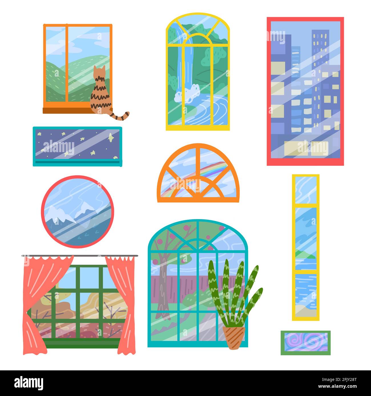 Cat plants Stock Vector Images - Alamy