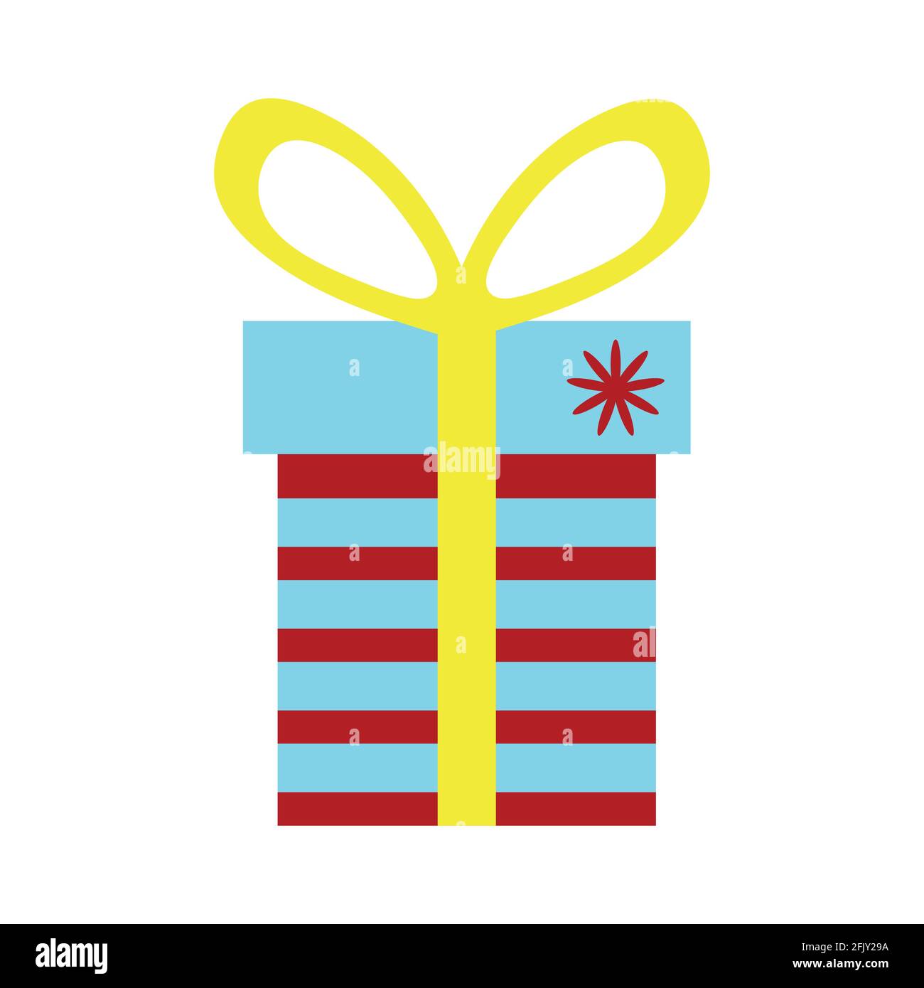 colorful gift box with fashionable ribbon and bow. Gift box. Decorative ...