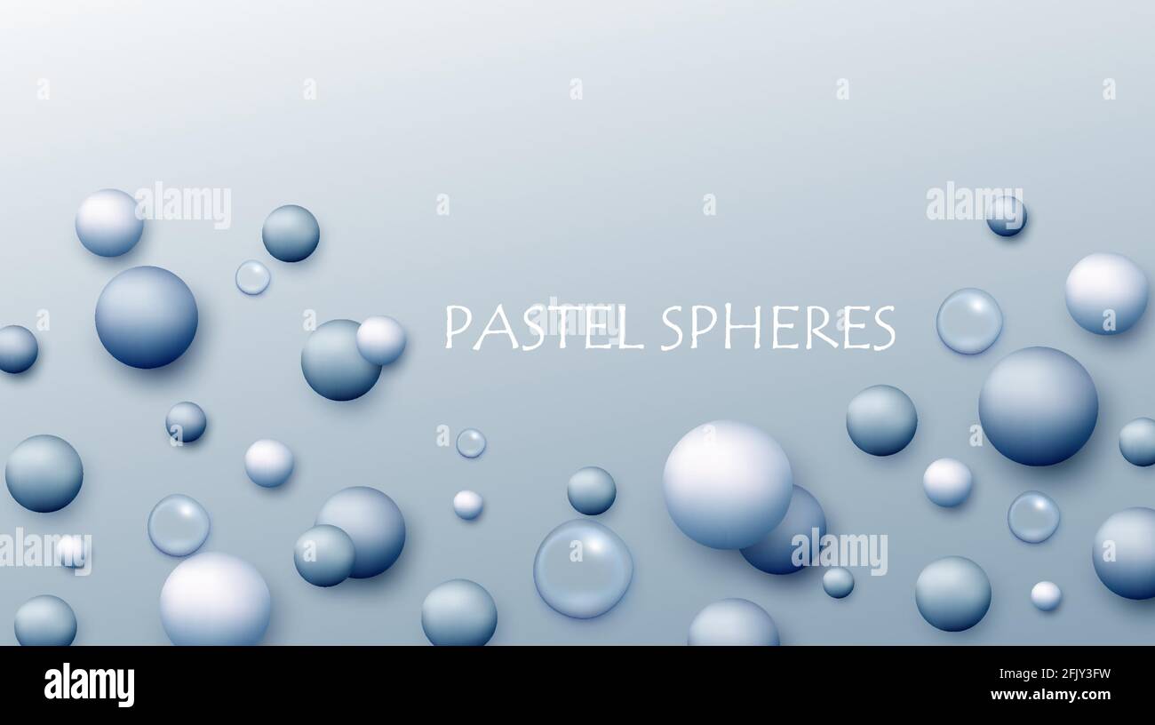 Blue soft balls background Stock Vector Images - Alamy