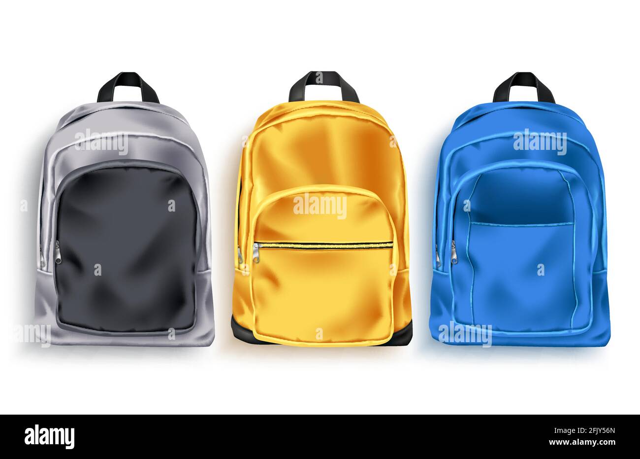 School bag vector set Stock Vector Images - Alamy