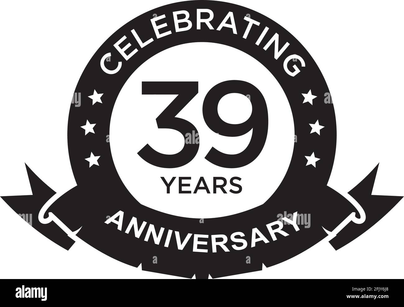 39th celebrating anniversary logo design vector template Stock Vector ...