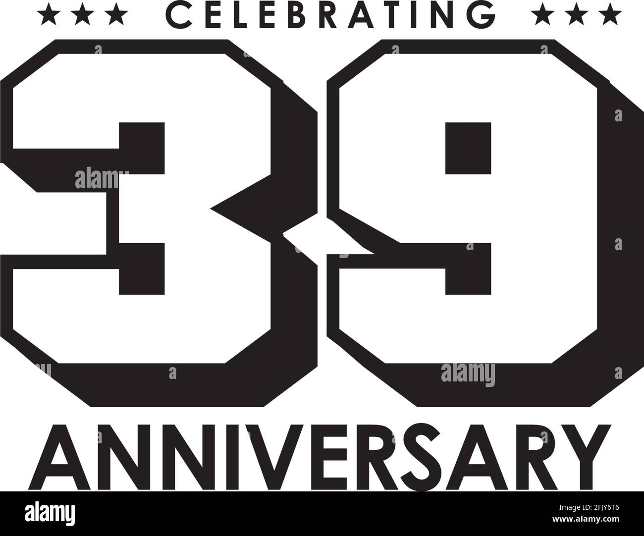 39th celebrating anniversary logo design vector template Stock Vector ...