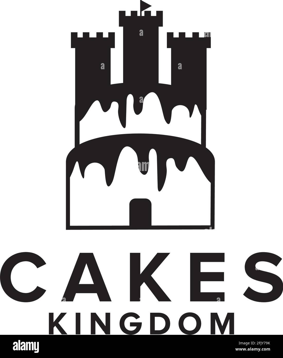 Cakes kingdom logo design vector template Stock Vector Image & Art - Alamy