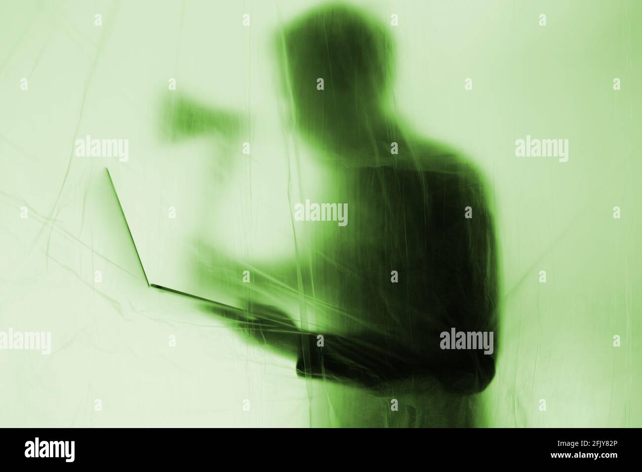 Computer hacker silhouette hi-res stock photography and images - Alamy