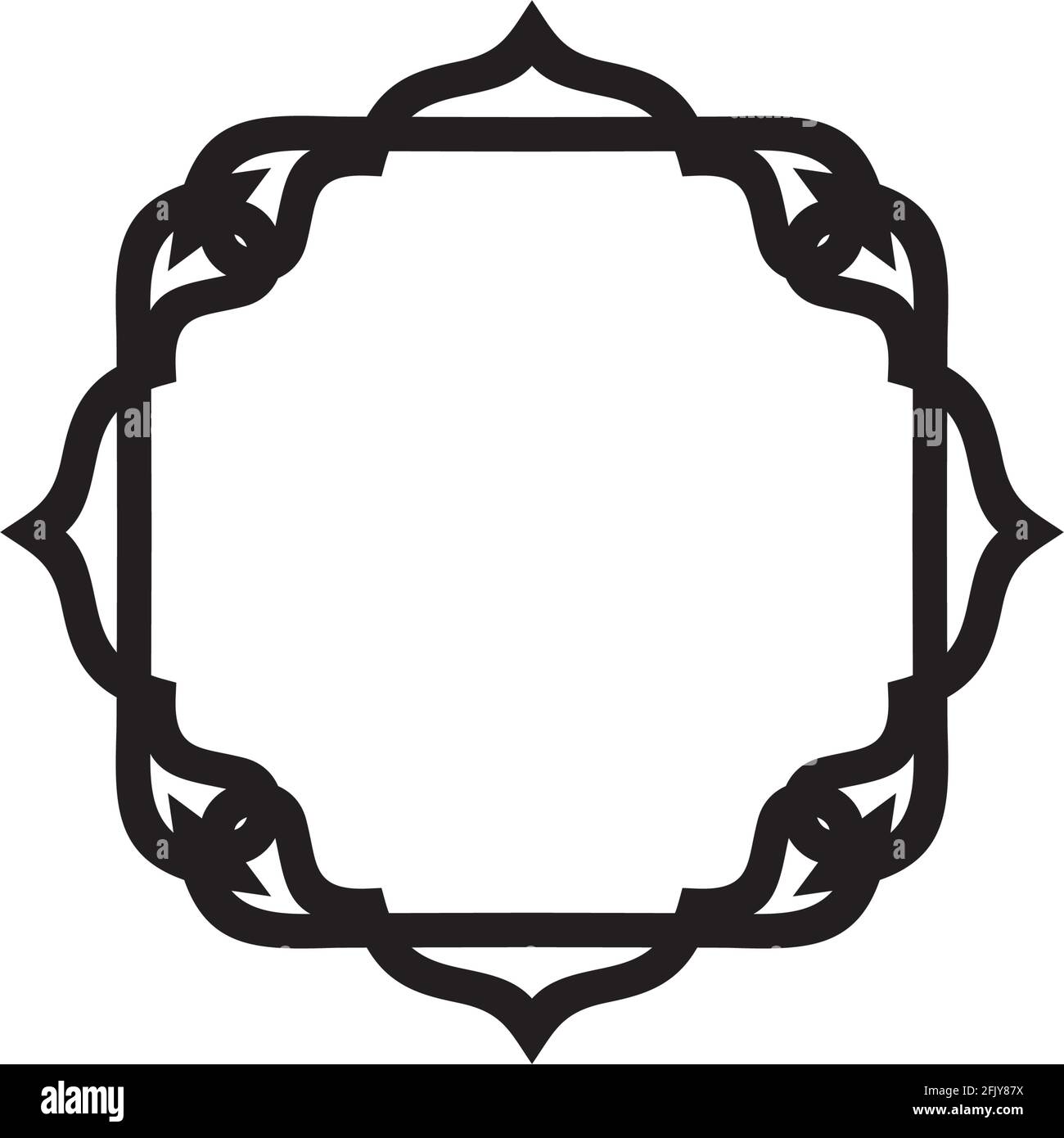 Islamick border background logo design vector template Stock Vector ...