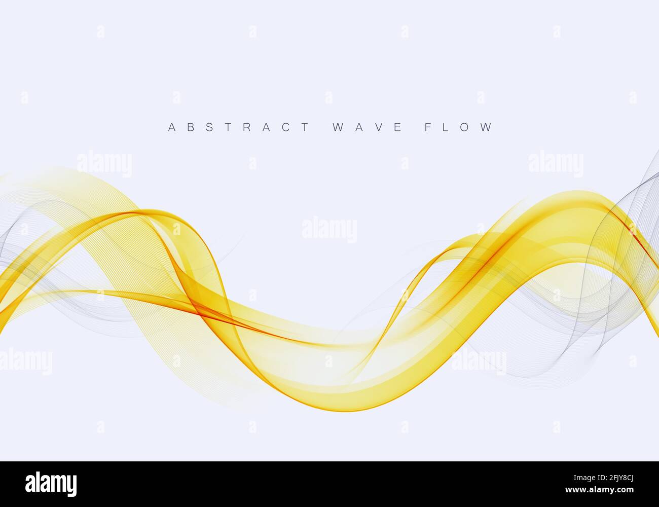 Vector abstract yellow transparent wave background. Template brochure ...