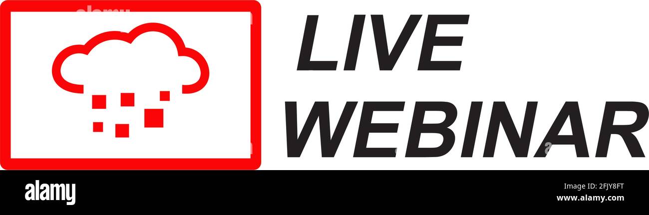 Webinar live logo design vector template Stock Vector Image & Art - Alamy