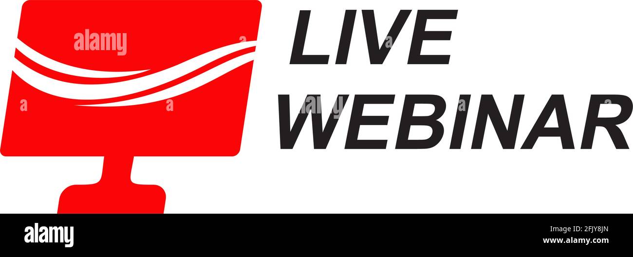 Webinar live logo design vector template Stock Vector Image & Art - Alamy
