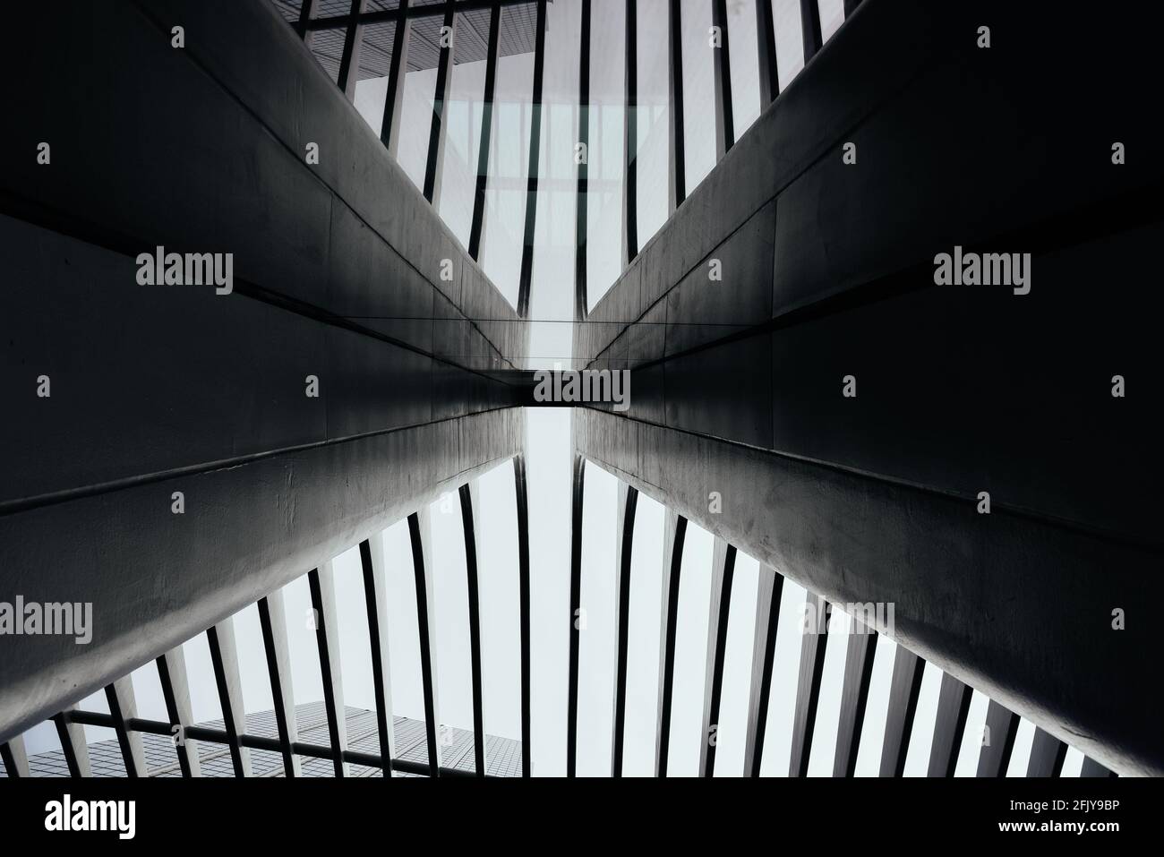 New York City, USA - June 20, 2018: Futuristic architecture in the ...