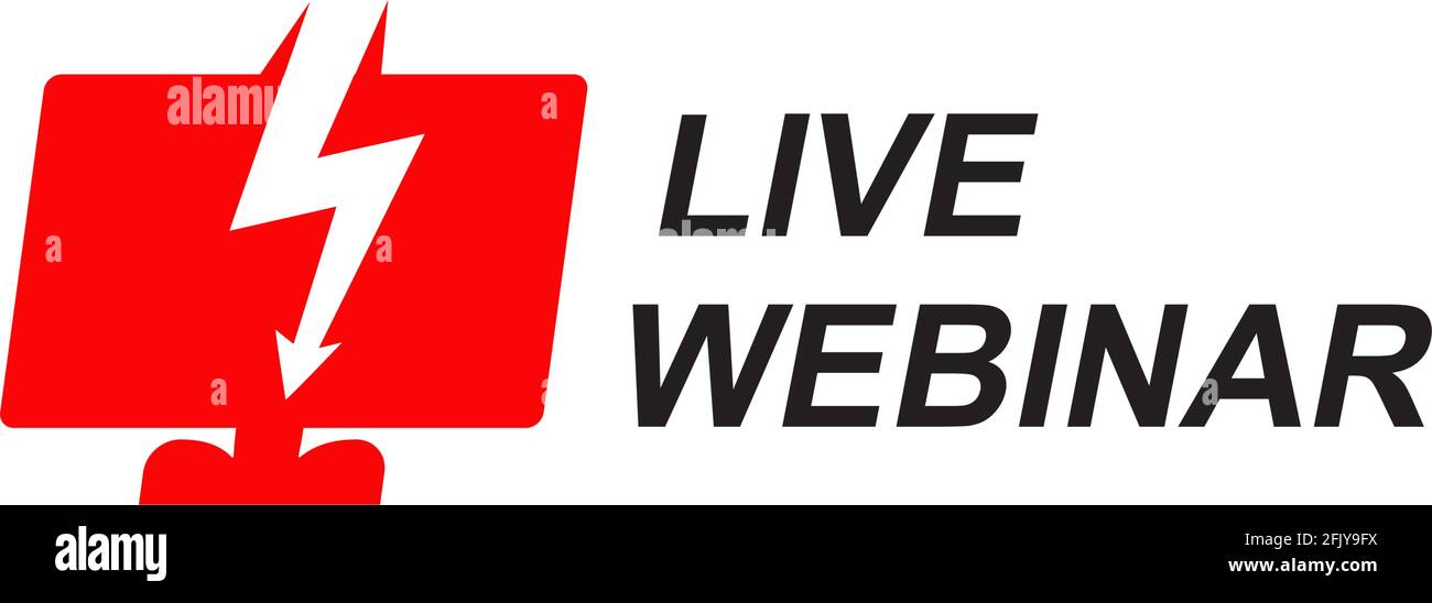 Webinar live logo design vector template Stock Vector Image & Art - Alamy