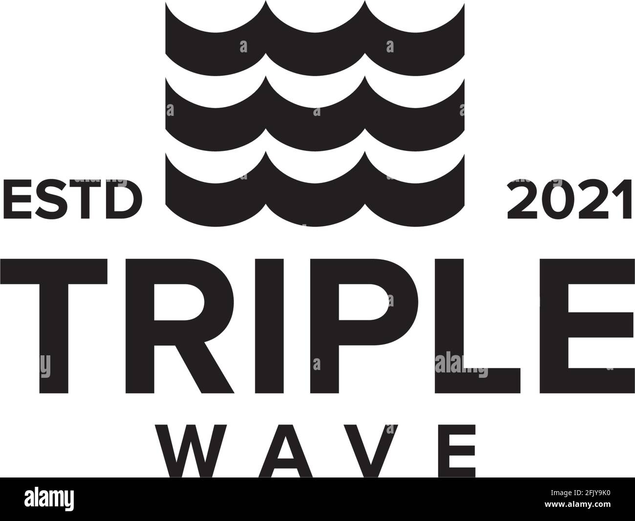 Triple wave logo design vector template Stock Vector Image & Art - Alamy
