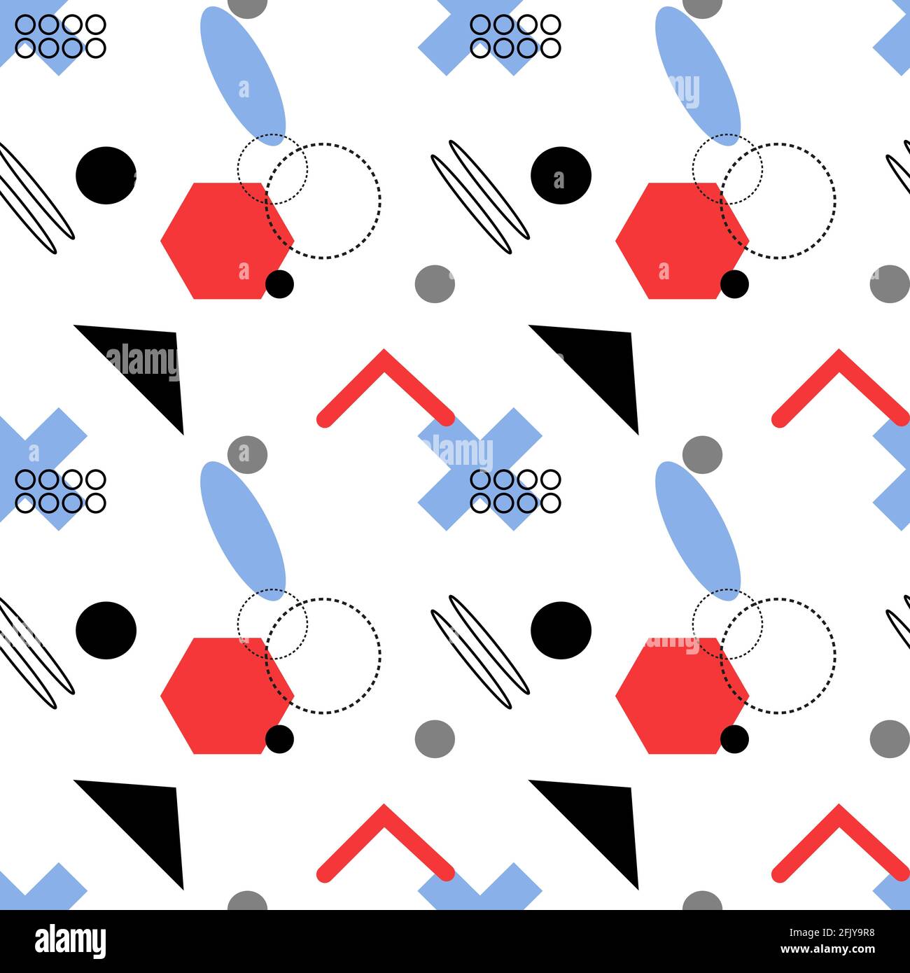 Geometric vector pattern with red and white Stock Vector Image & Art ...
