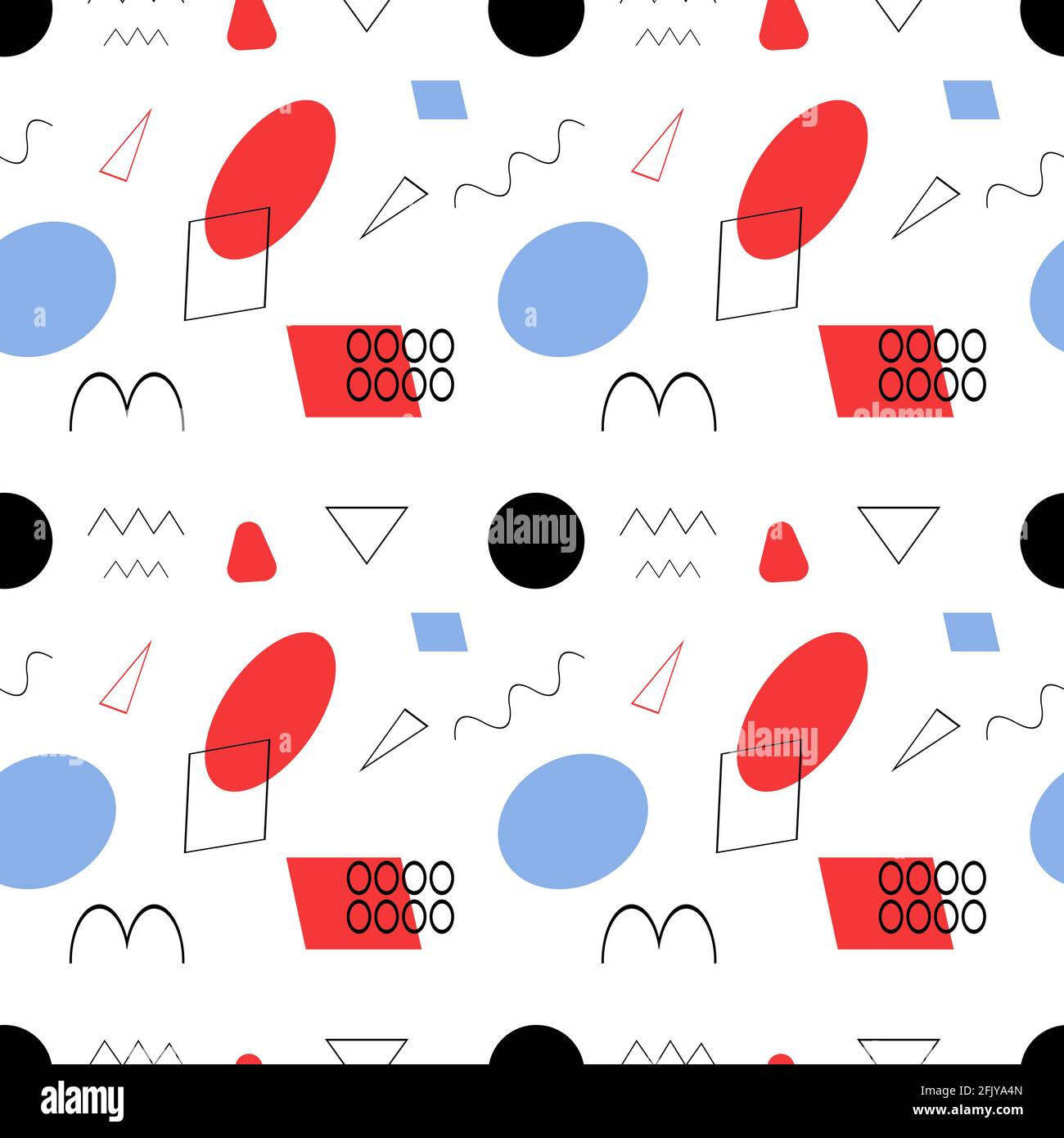 Memphis pattern. Retro background in color figures Stock Vector Image ...