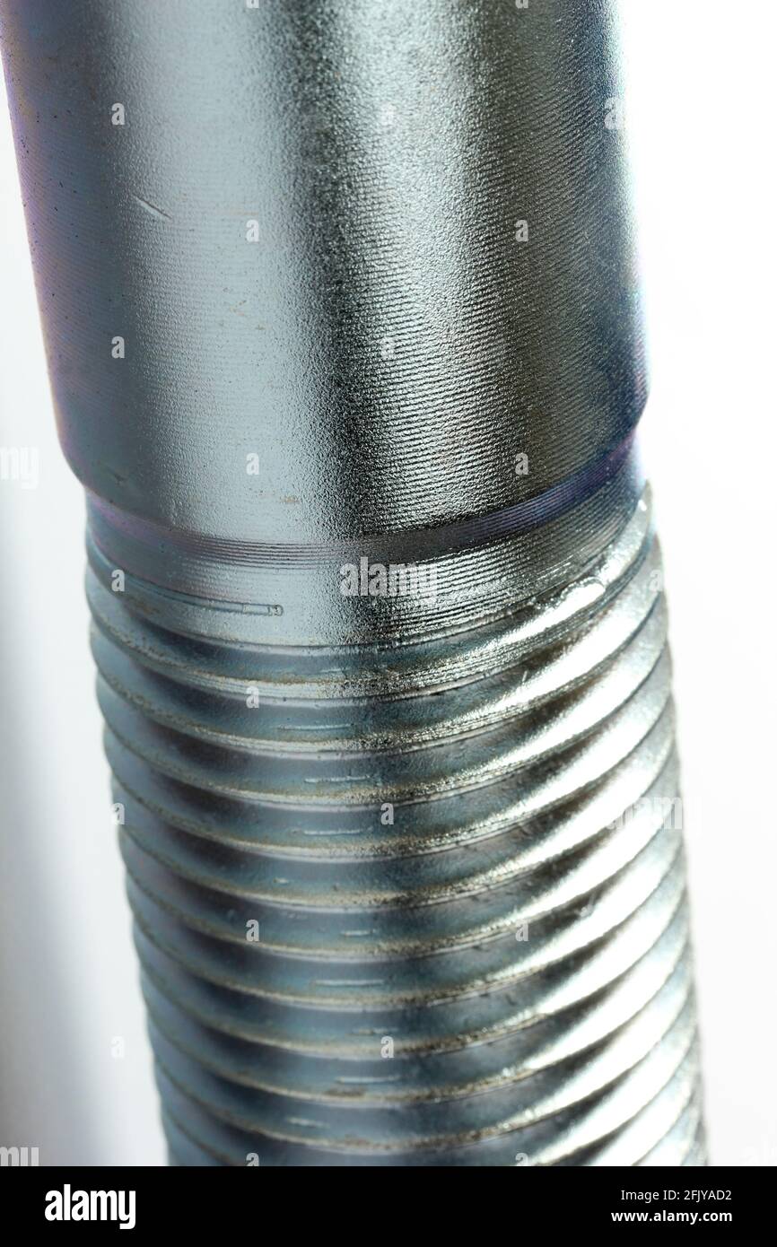 Newly manufactured large screws. Industry background Stock Photo - Alamy