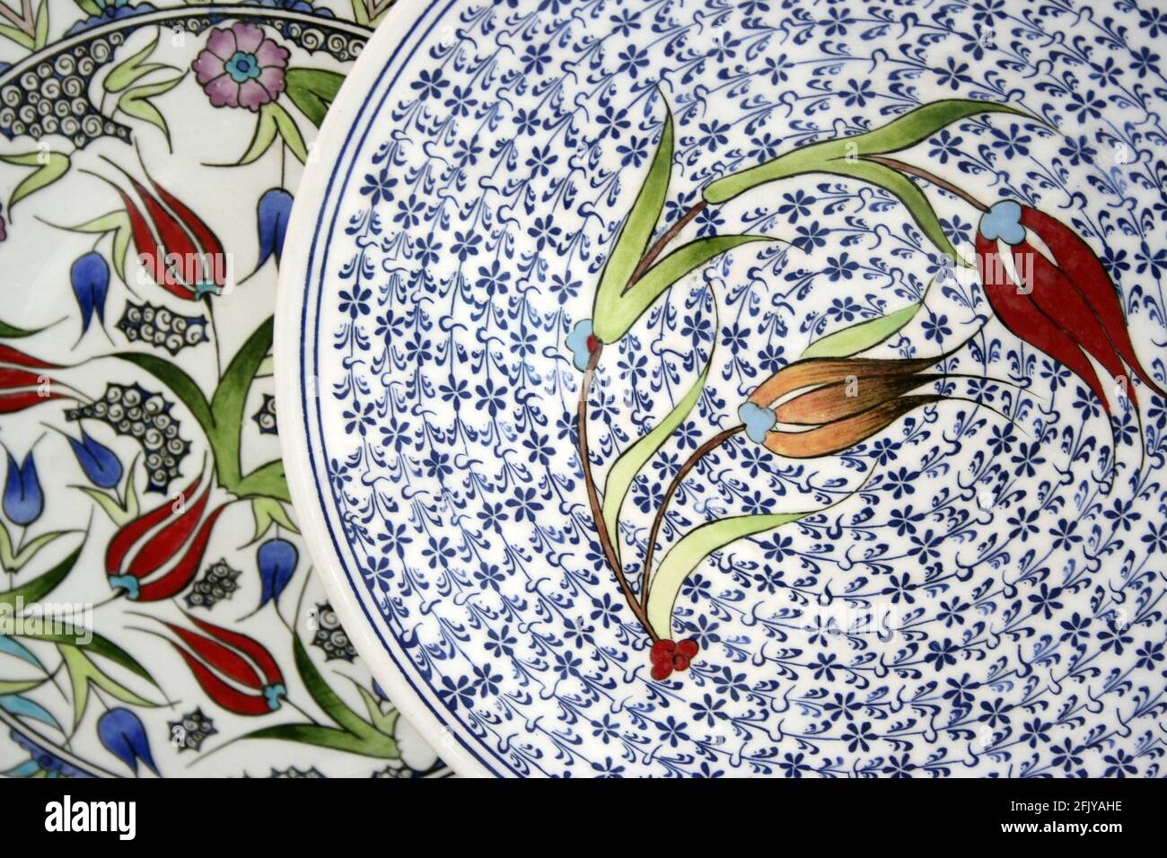 Handmade tile design with floral pattern Stock Photo - Alamy