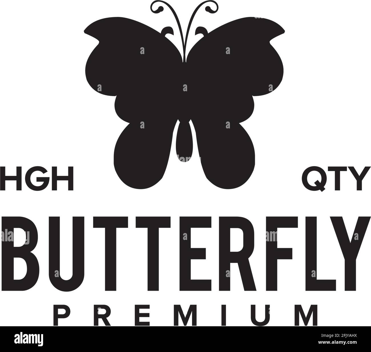 Black butterfly logo design vector template Stock Vector Image & Art ...