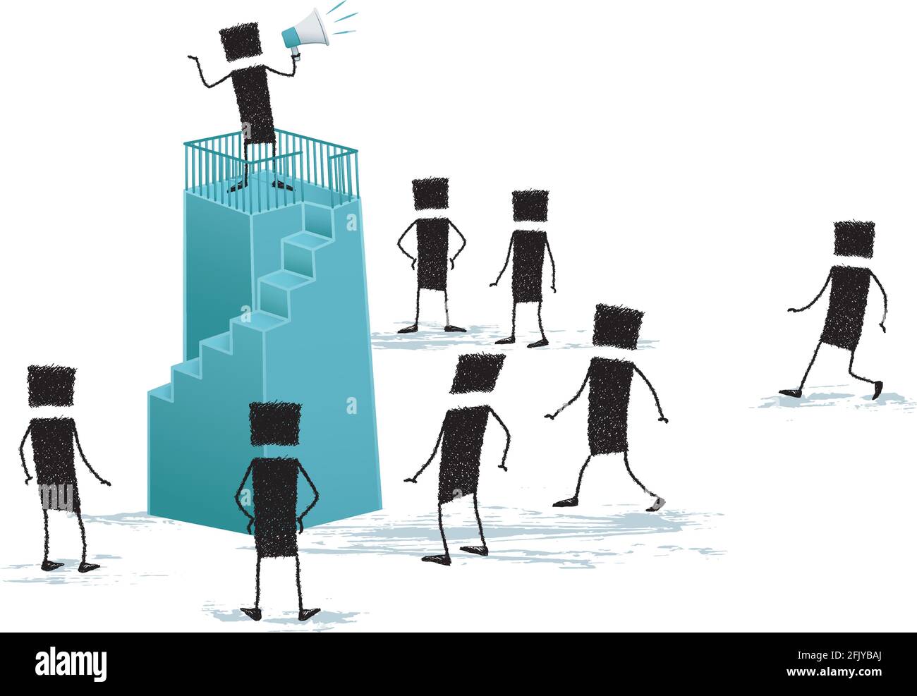 Megaphone top on white Stock Vector Images - Alamy