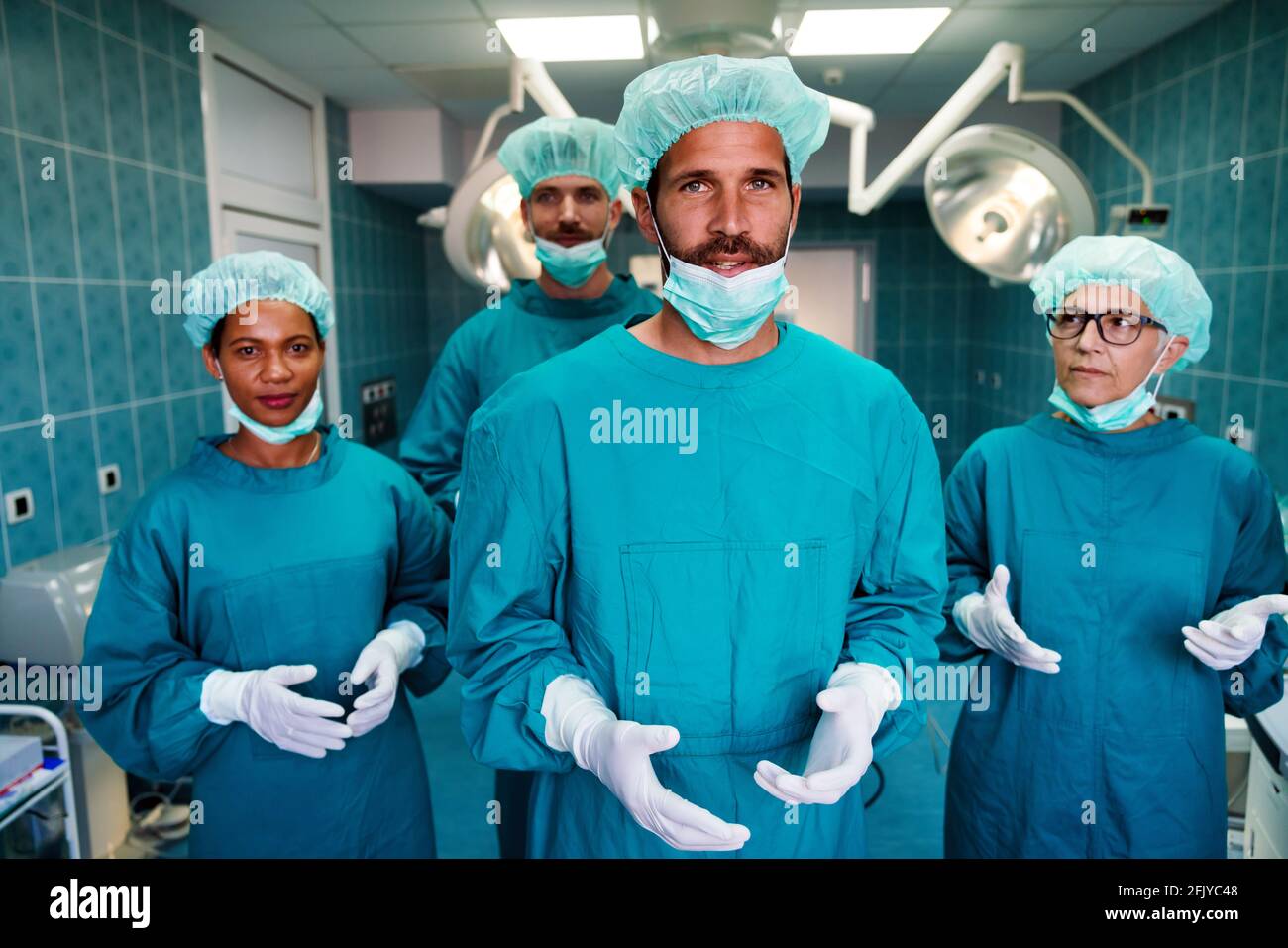 Exhausted surgeons at the emergency room as a sign of stress and ...