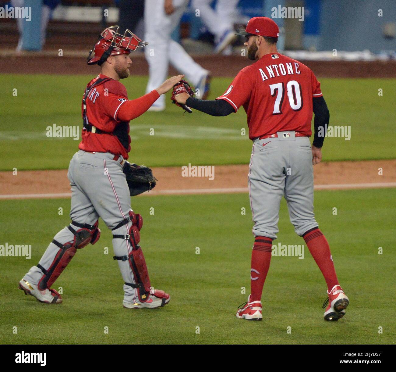 Los Angeles, USA. 26th Apr, 2021. Cincinnati Reds closing pitcher Tejay ...