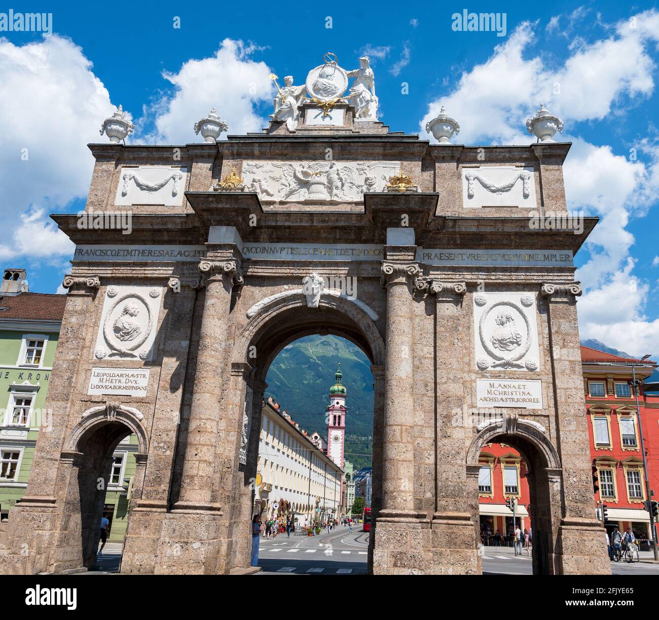 INNSBRUCK, AUSTRIA - Jul 23, 2020: The Triumphal Arch is one of the ...