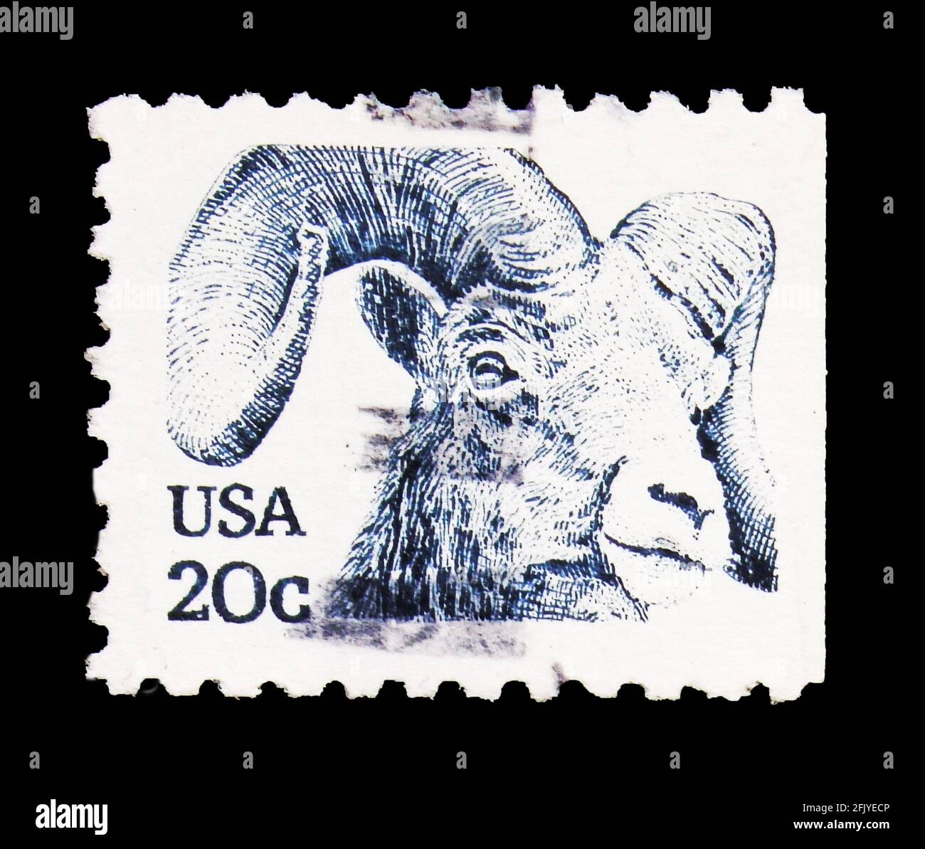 MOSCOW, RUSSIA - SEPTEMBER 27, 2019: Postage stamp printed in United ...