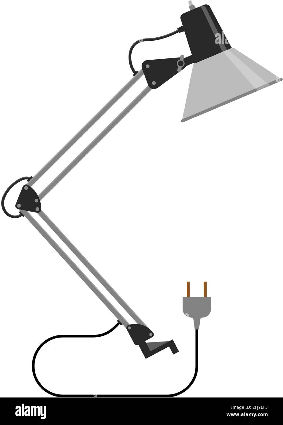 Office desk lamp vector with flexible design on white Stock Vector ...