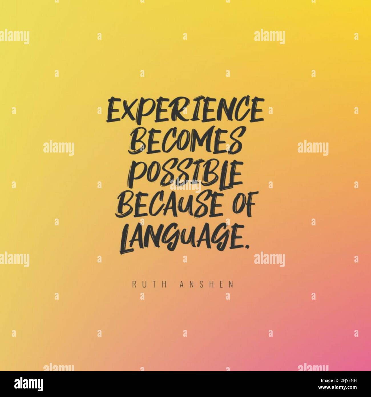 Quote about about the importance of language on a colorful background ...