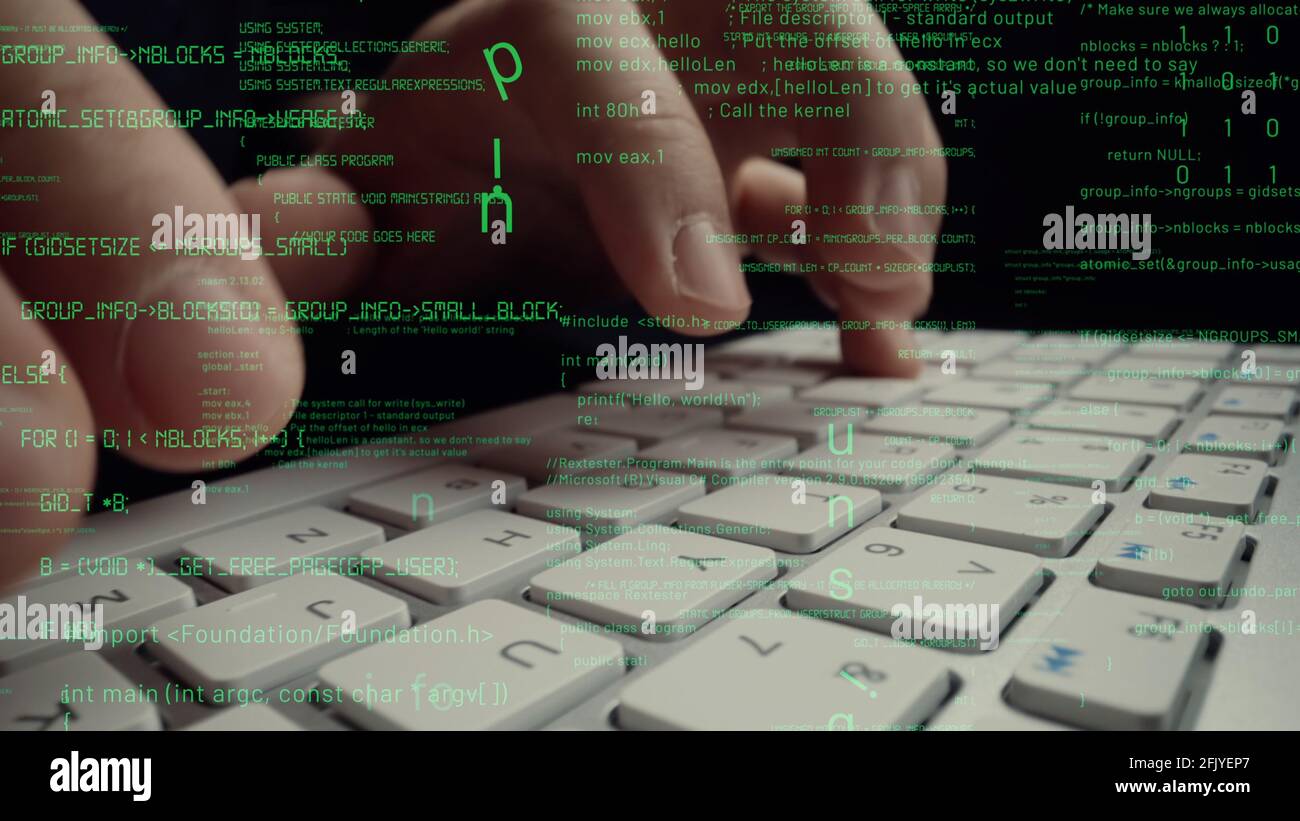 Digital coding overlay hi-res stock photography and images - Alamy