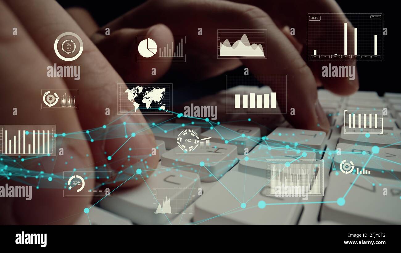 Office data visualization hi-res stock photography and images - Alamy