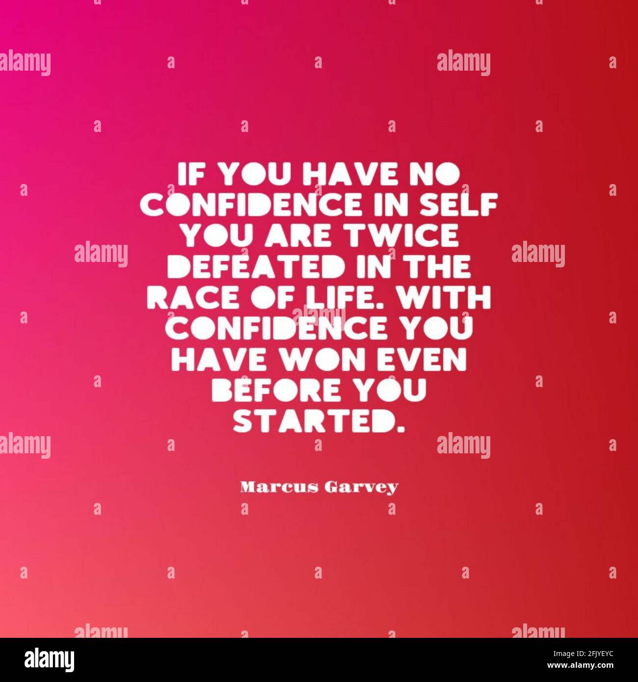 Motivational interesting quote about self-confidence on a bright red ...