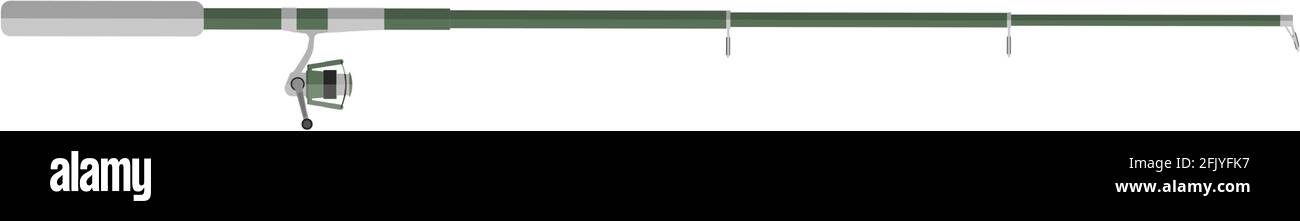 Fishing spinning or telescopic rod vector isolated illustration Stock ...