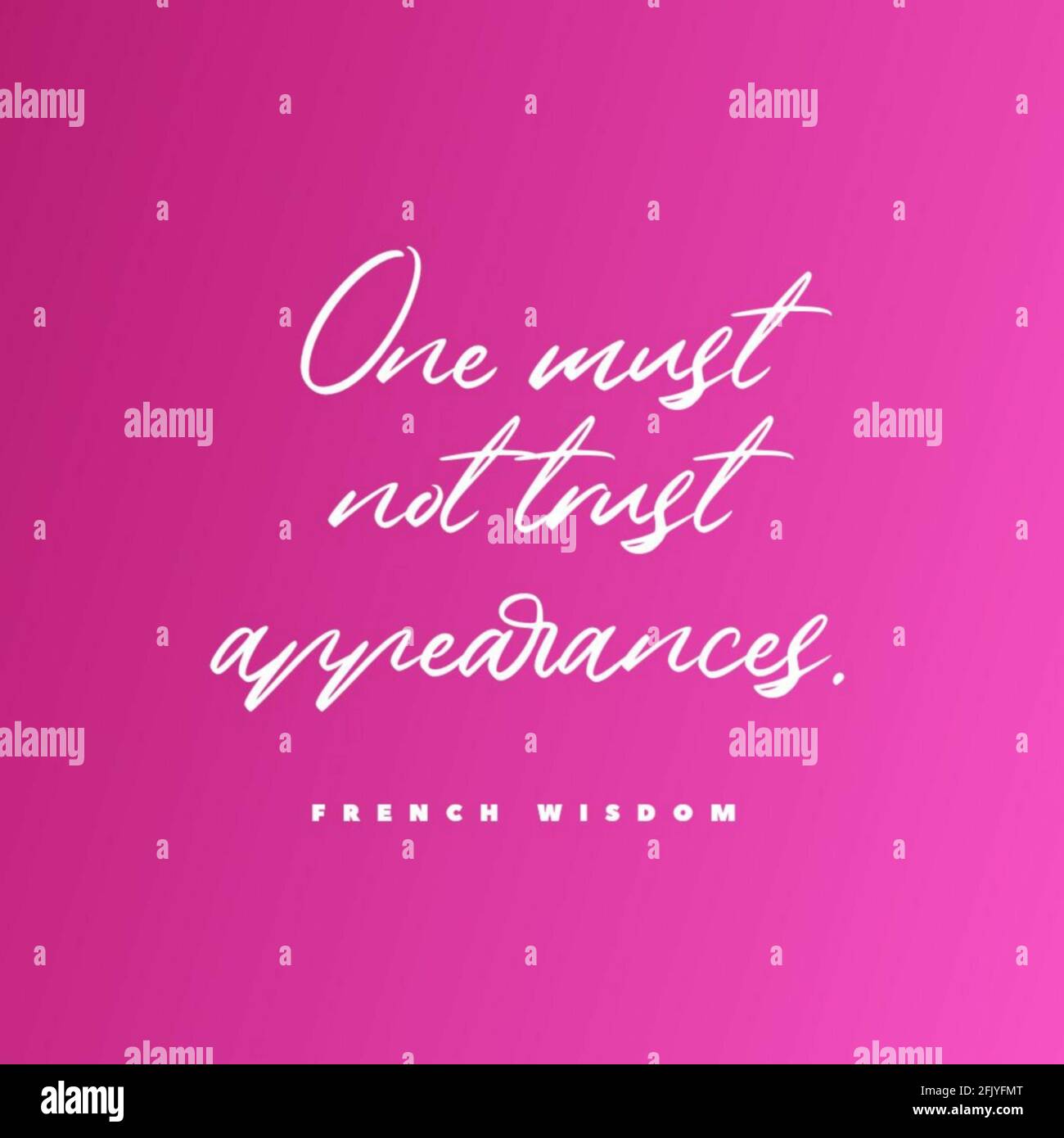Witty quote about trust on a bright pink background Stock Photo - Alamy