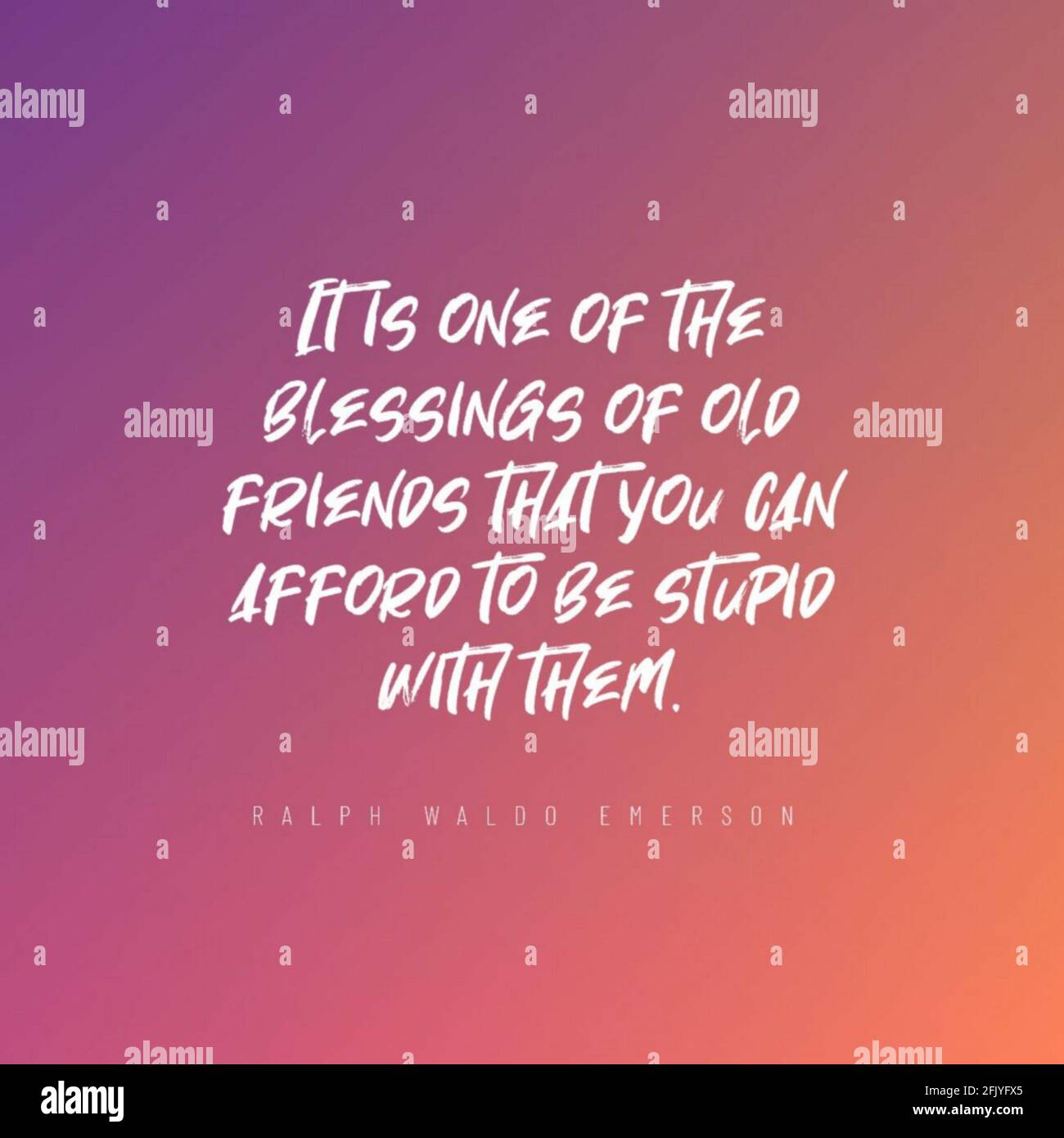 Quote about relationship with friends on a colorful background Stock ...