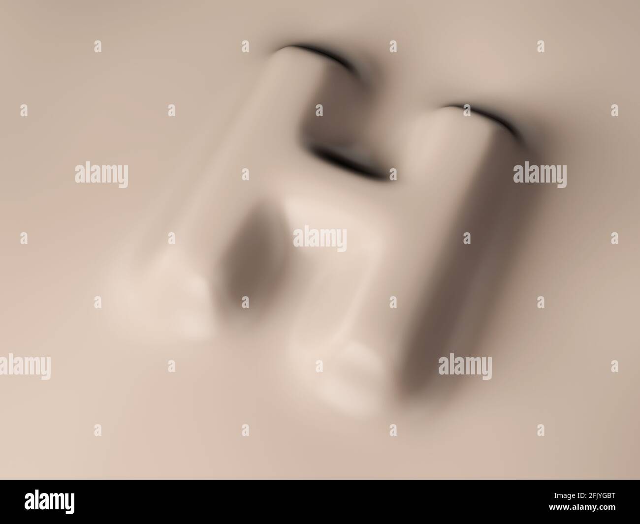 Wax letter H background. 3d illustration Stock Photo - Alamy