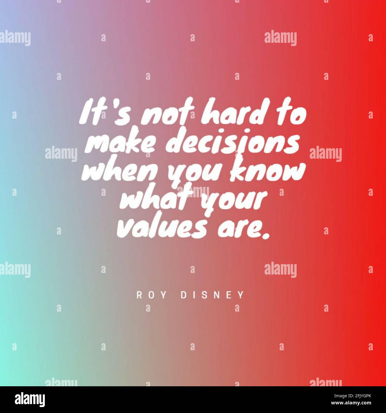 Quote about making decisions based on your values on a colorful ...